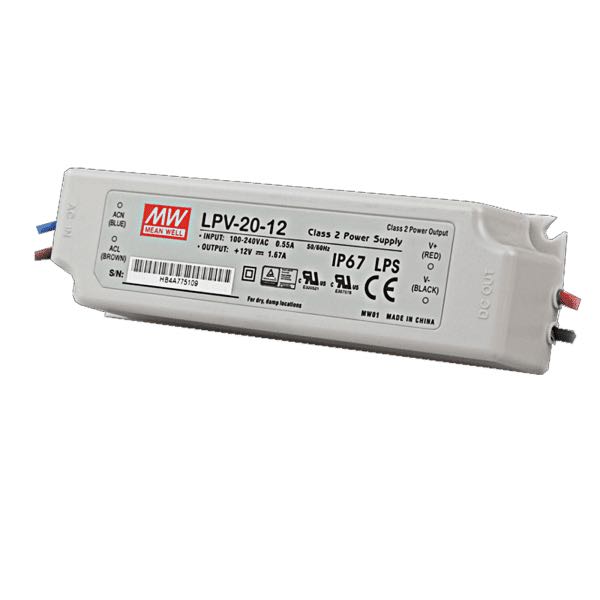 PS-SP11337 Mean Well LPV-20-12 12V 20W IP67 LED Driver