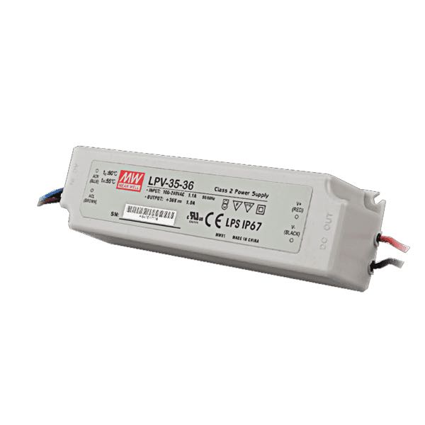PS-SP11345 Mean Well LPV-35-36 36V 35W IP67 LED Driver