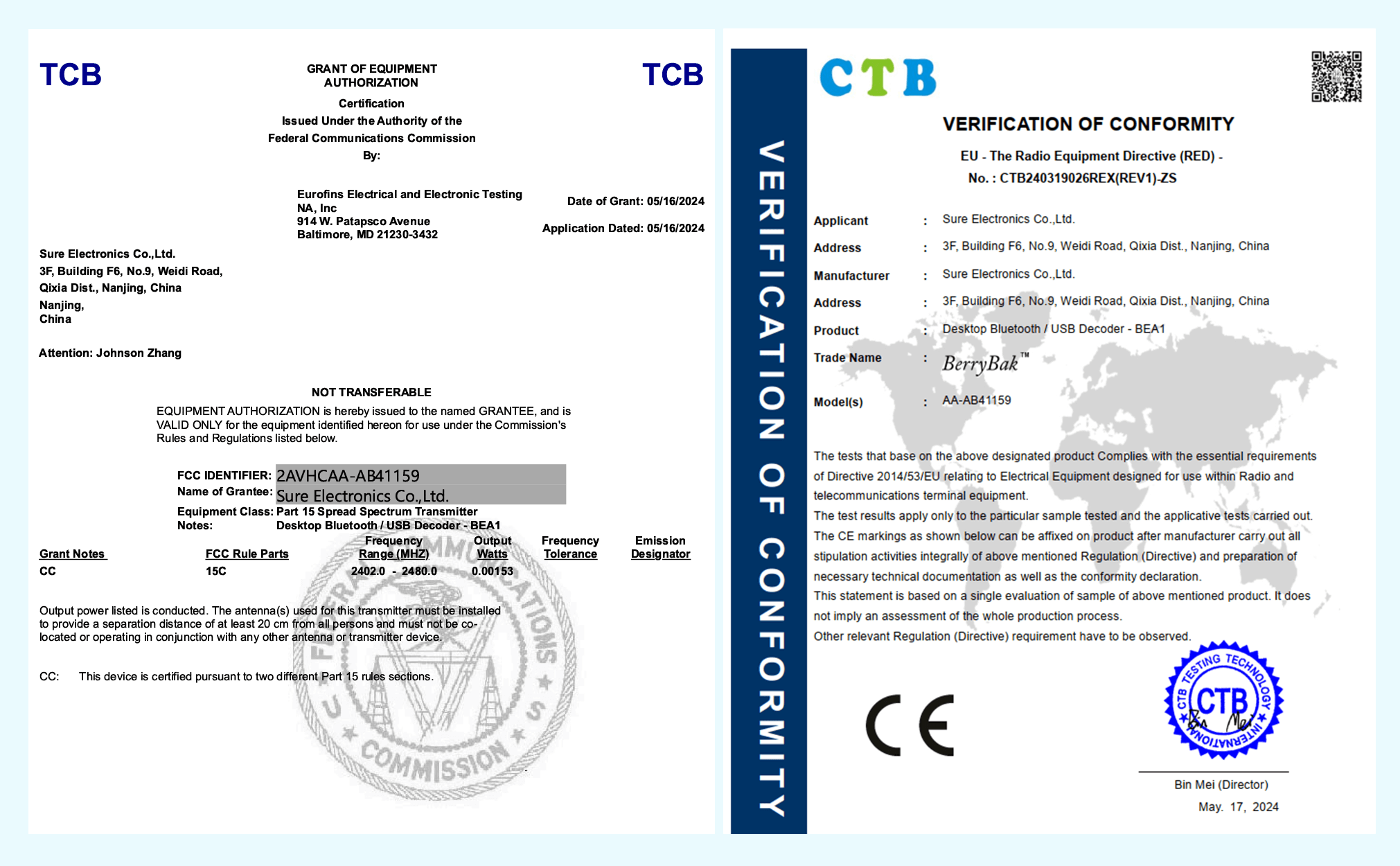 AA-AB41159 WONDOM BEA1 QCC5171 Bluetooth v5.3/USB Decoder w Optical Coaxial RCA Output