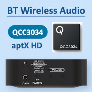 AA-AS32984 2 x 30W QCC3034 Bluetooth v5.0 Audio Amplifier TAS5756 ...
