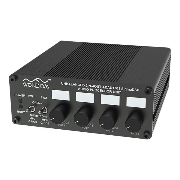 AA-AP23123 Unbalanced 2-In, 4-Out ADAU1701 DSP Preamp 2-Way Digital Crossover