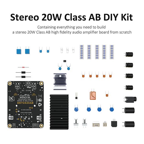 AA-AK31164 DKT2X20AB 2x20W Class AB High-Fidelity Audio Amplifier Board ...