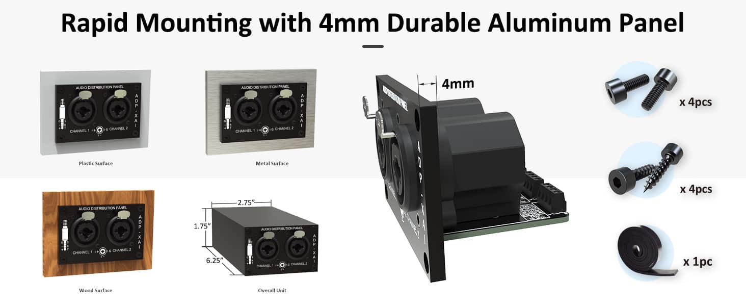 AA-AA11432 ADP-XAI XLR Analog Input Audio Distribution Panel XLR / 6 ...