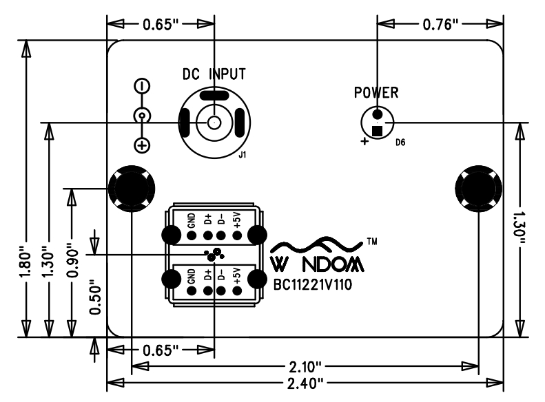 PS-BC12211 BCPB/DC Input Conversion Board w BC1.2 USB Charging Port